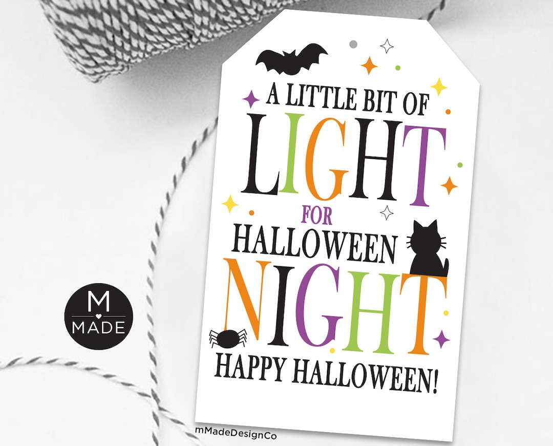 Glow Sticks Halloween Tags A Little Bit of Light for Halloween Night ...
