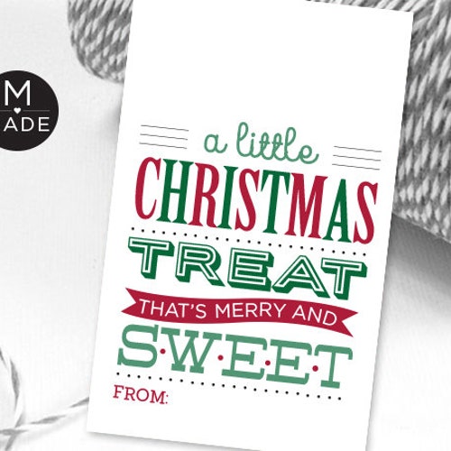 Printable Sweet Holiday Wishes Gift Tag Christmas Sweets Tag - Etsy