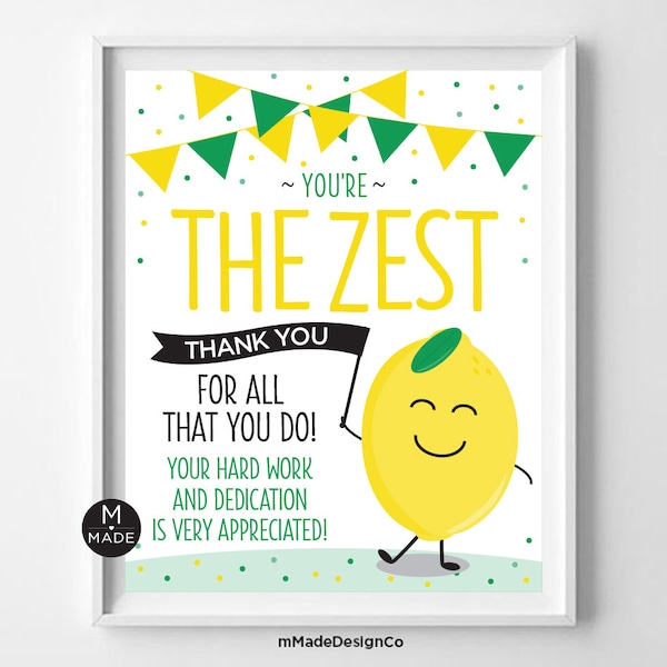 Lemon Teacher Appreciation Sign - Etsy