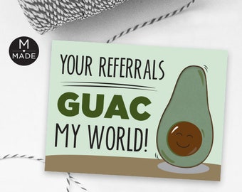 Let's Guac About Real Estate Gift Tags Avocado Guacamole Client Pop by ...