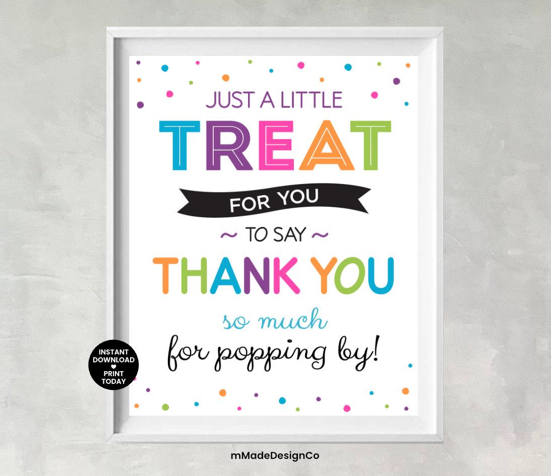 Thanks for Popping by Sign Printable Real Estate Open House Dots Little ...