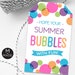 Summer Bubbles Tags, Hope Your Summer Bubbles With Fun, Kids Bubble ...