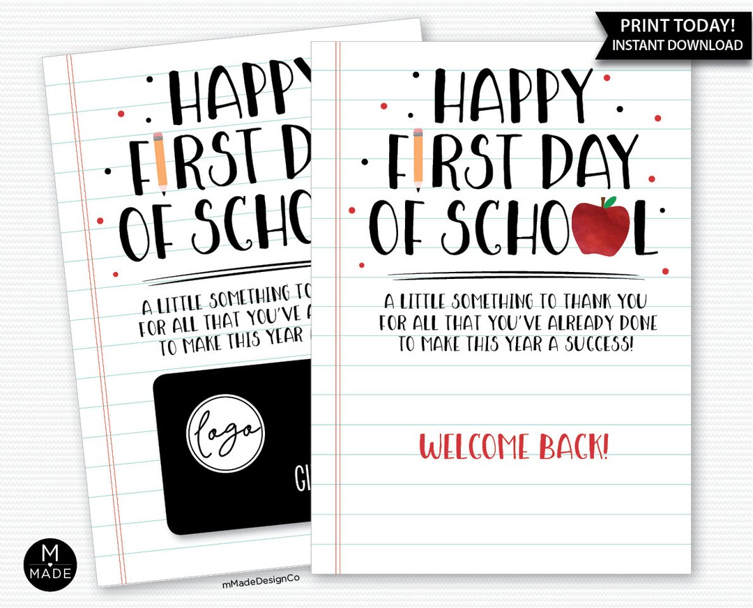 Happy First Day of School Gift Card Holder Teacher Appreciation Already ...
