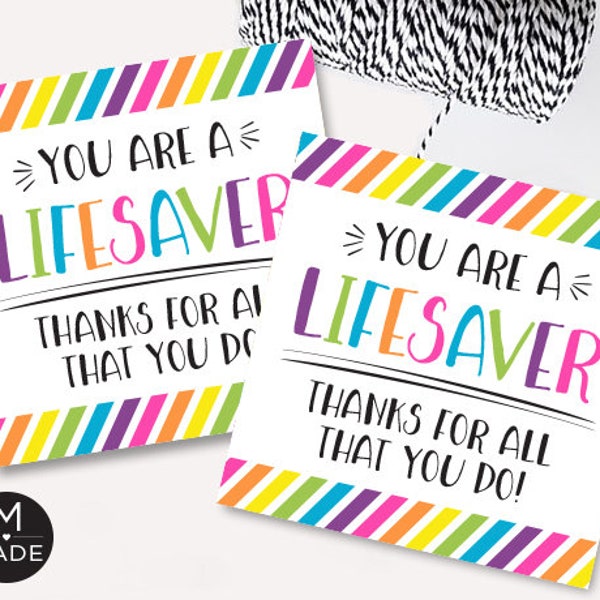 Lifesaver Thank You - Etsy