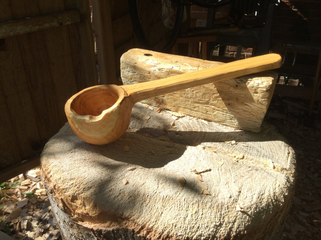 Pouring Ladle, Wood, Handmade, Carved - Etsy