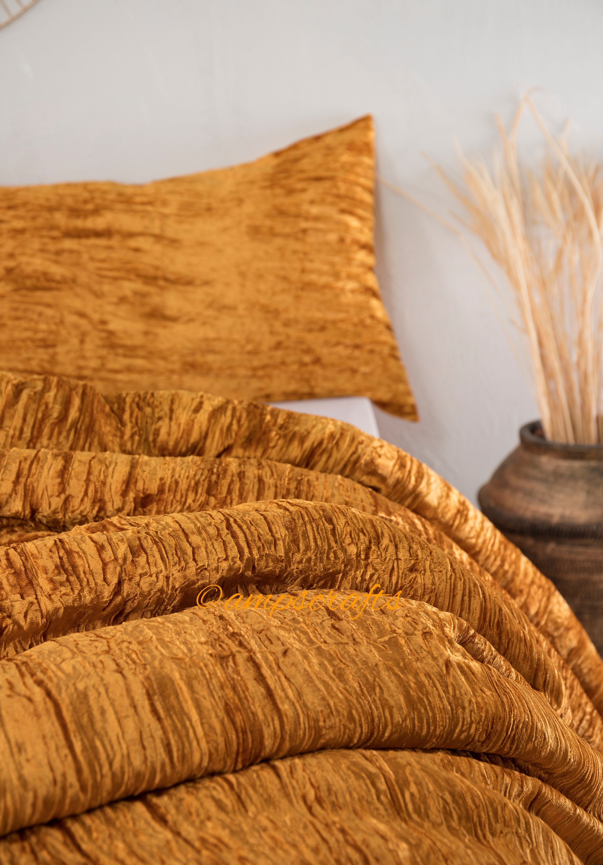 3 Pcs Set Ultra Luxury Crushed Velvet Duvet Cover Donna Cover - Etsy