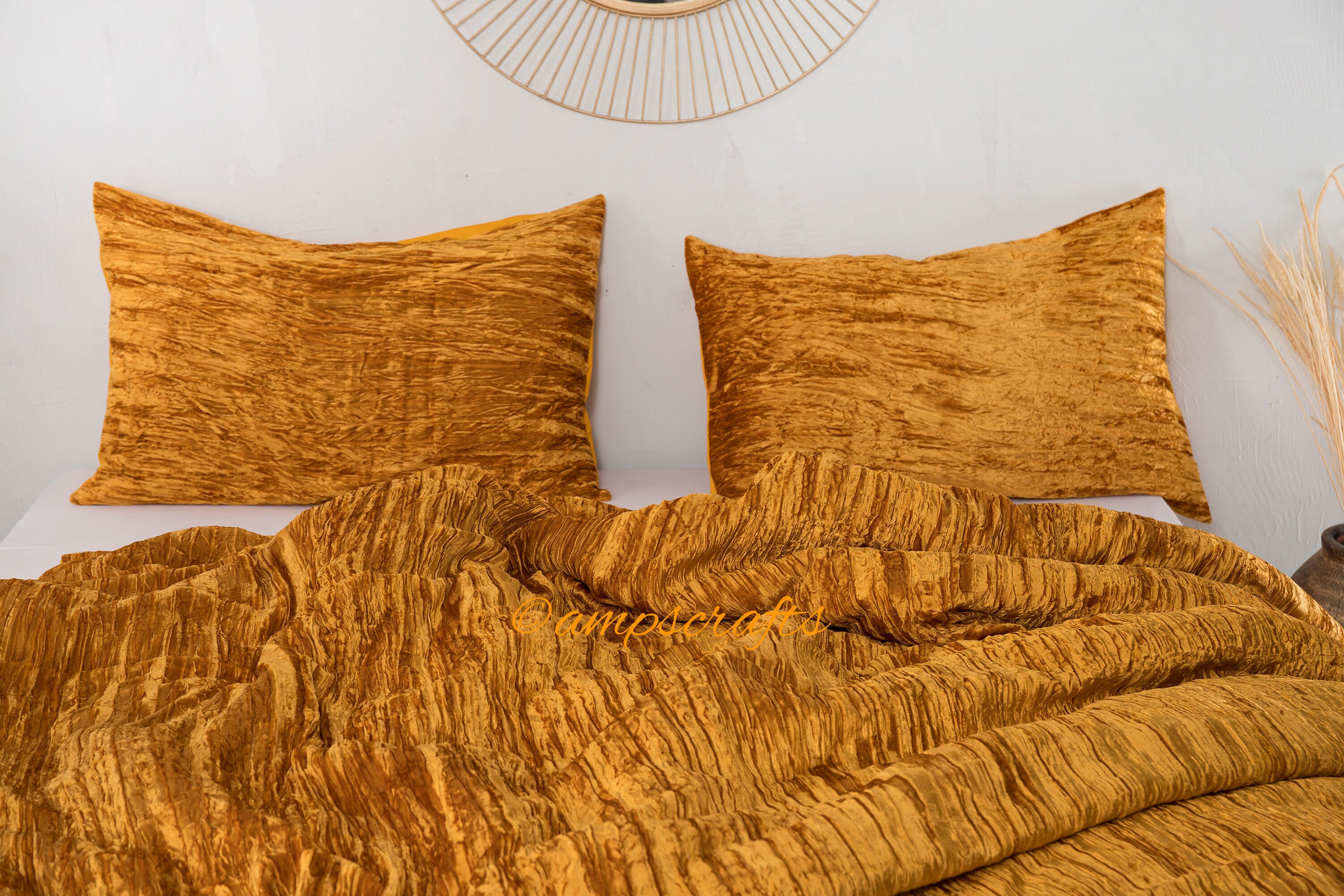 3 Pcs Set Ultra Luxury Crushed Velvet Duvet Cover Donna Cover | Etsy