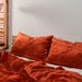 Rust Red Velvet Duvet 3 Piece Set,luxury Crushed Velvet Duvet Cover ...