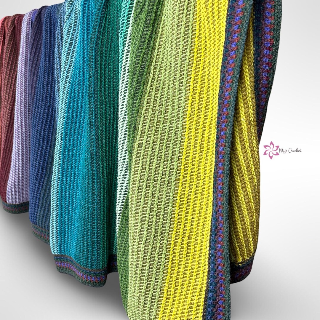 Tunisian Dream Blanket Crochet Pattern: Colorwork Tunisian Crochet ...