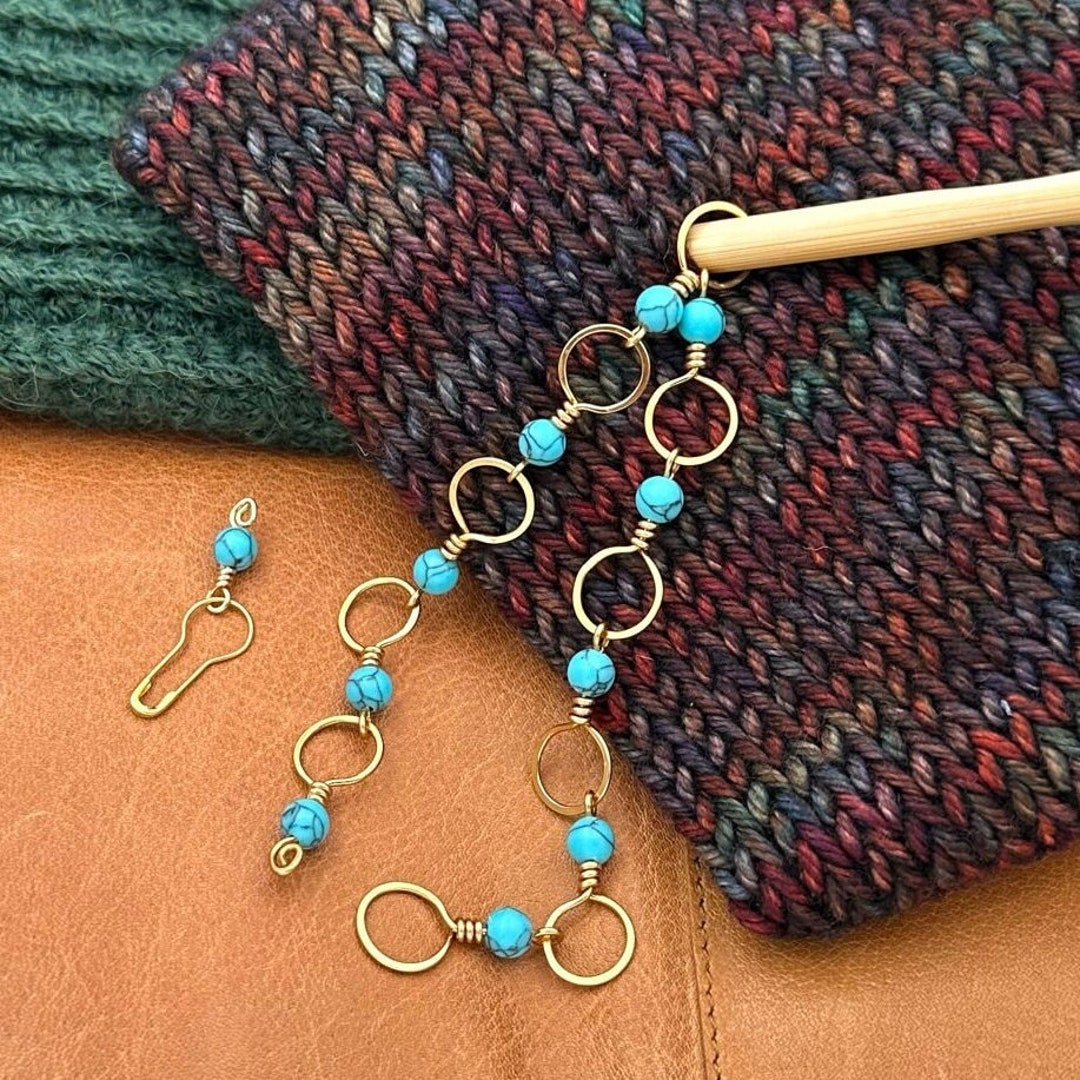 Knitting Row Counter Chain Counter 9mm Turquoise - Etsy