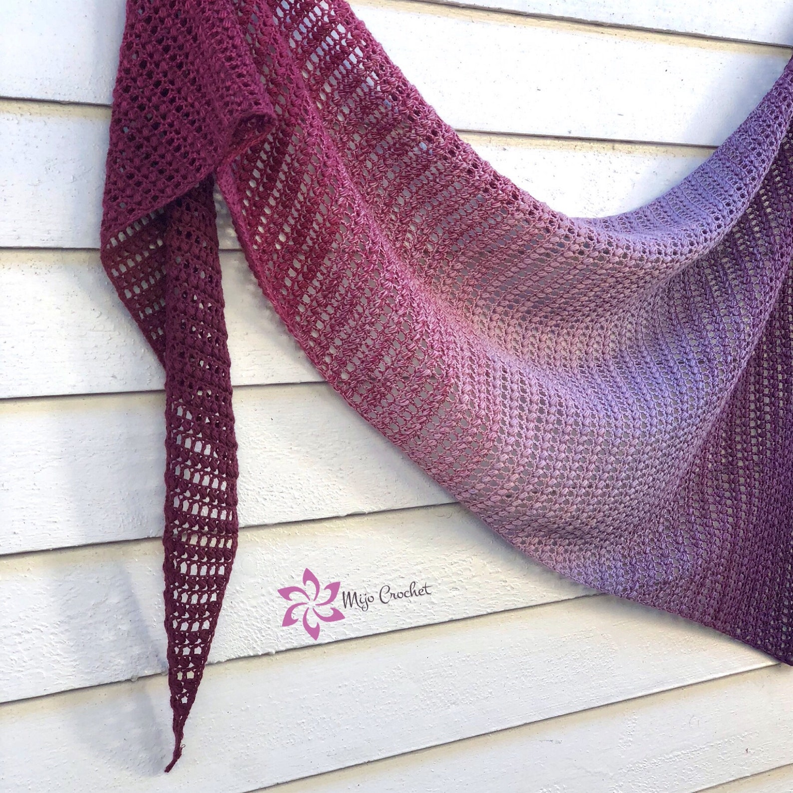 Menandore Crochet Shawl Pattern: Asymmetric Triangle Design (PDF ...