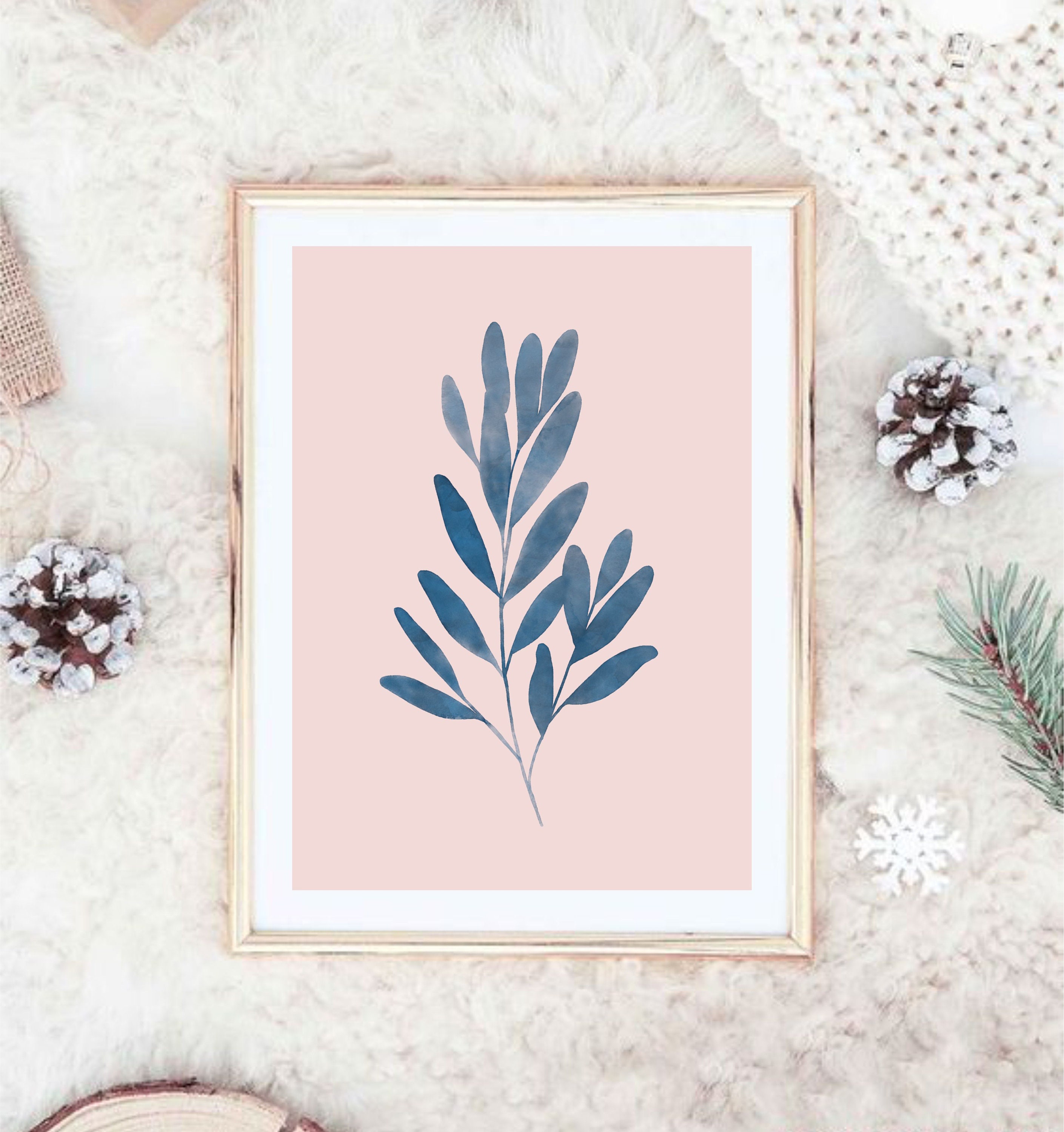 Teal Watercolor Botanical Print Set Watercolor Printable - Etsy