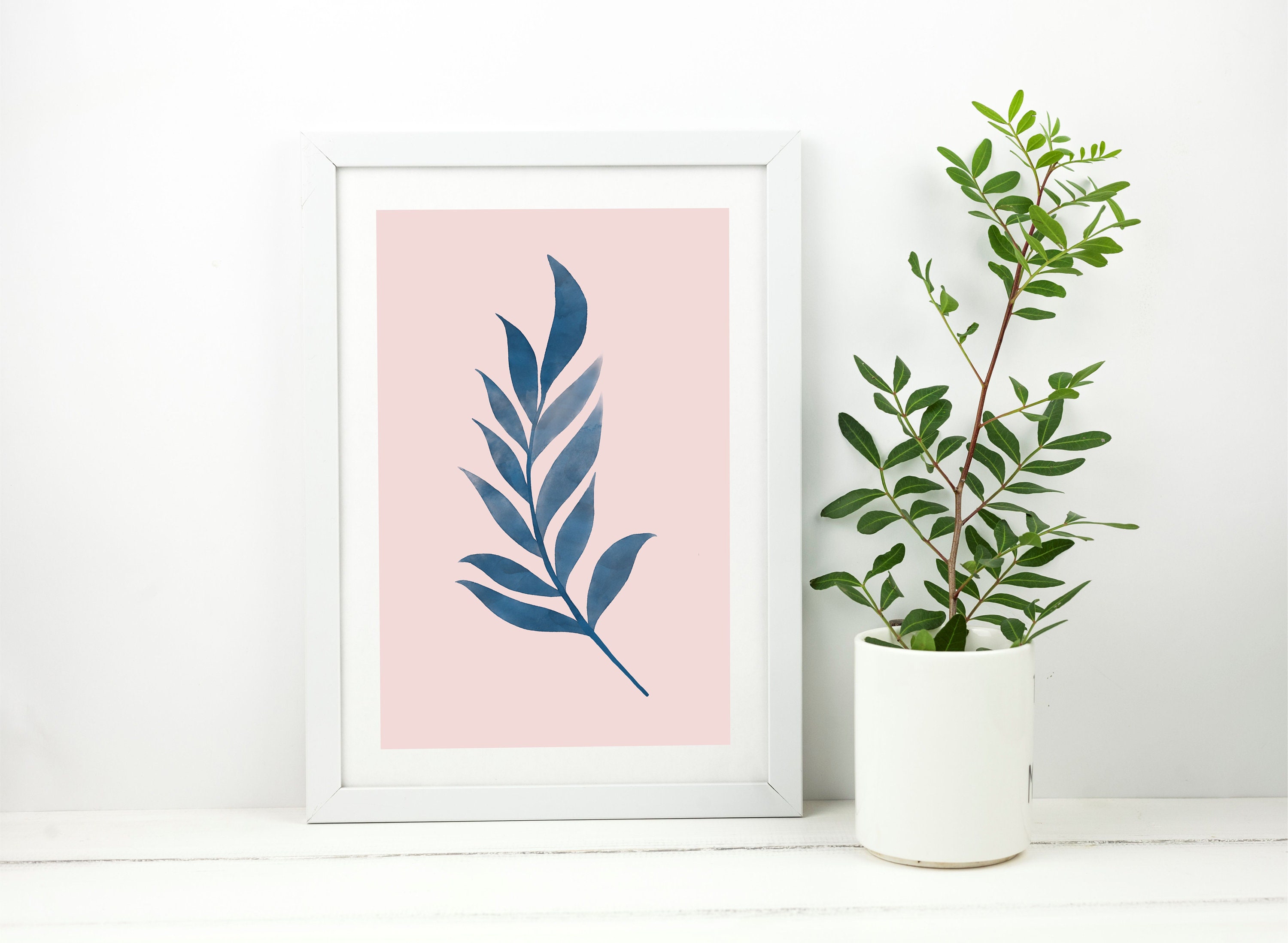 Teal Watercolor Botanical Print Set Watercolor Printable - Etsy