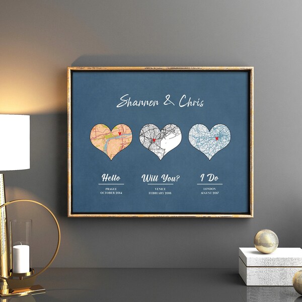 Anniversary Map - Etsy UK