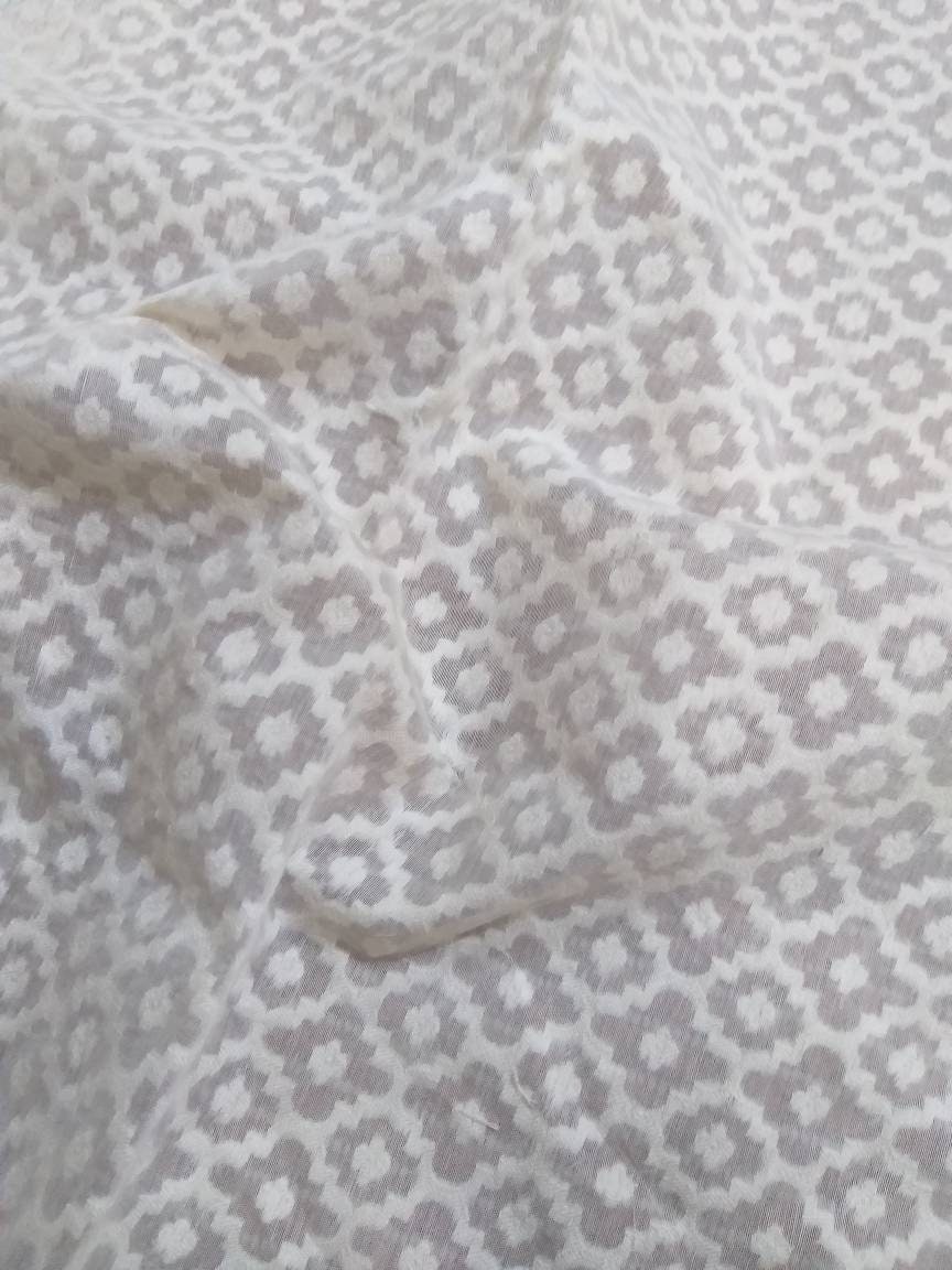 Silk Cotton Cutwork Fabric Handmade Fabric Handloom Fabric Indian Silk ...