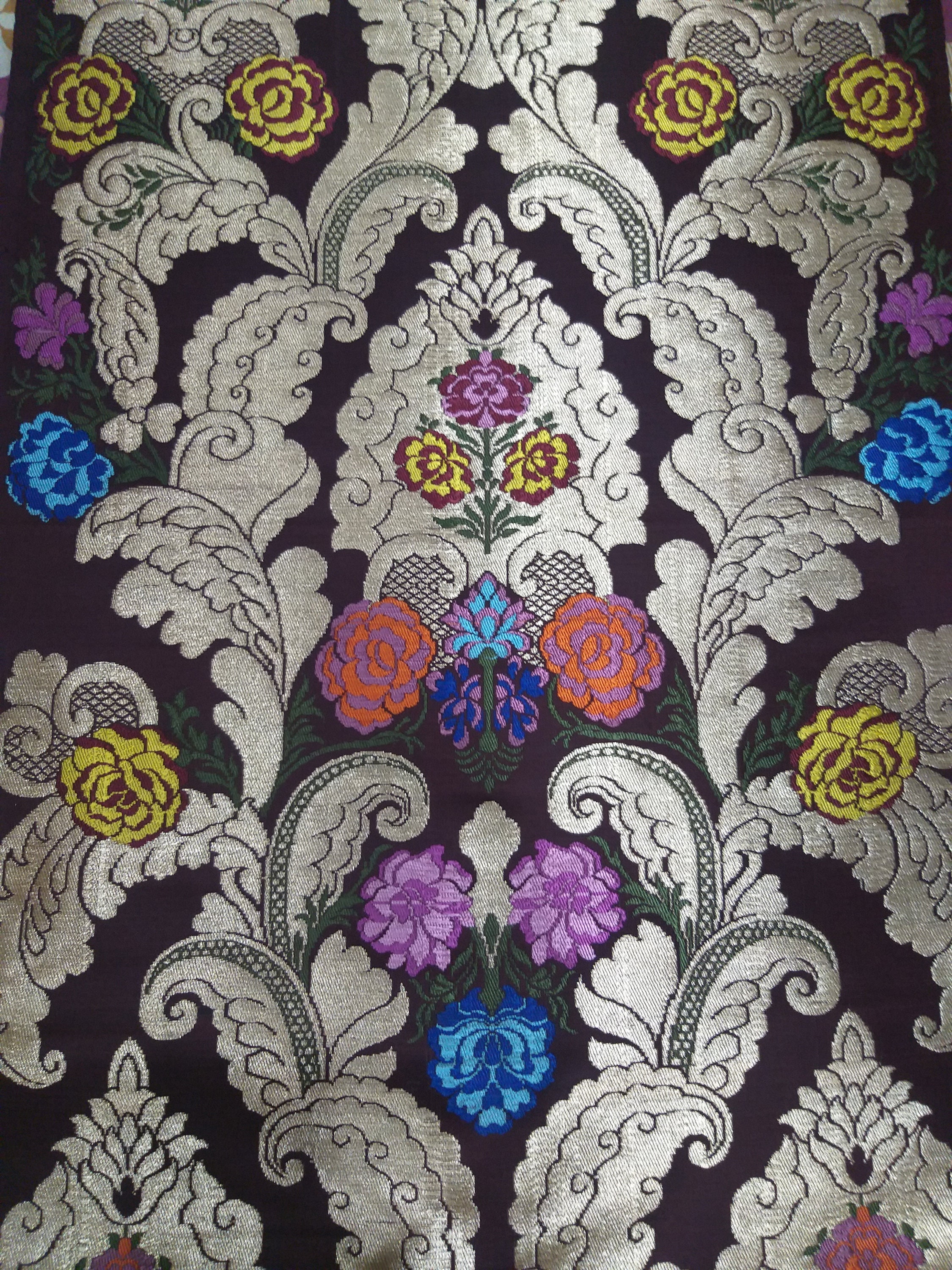 Tibetan Brocade Handmade Brocade Varanasi Handloom Brocade | Etsy