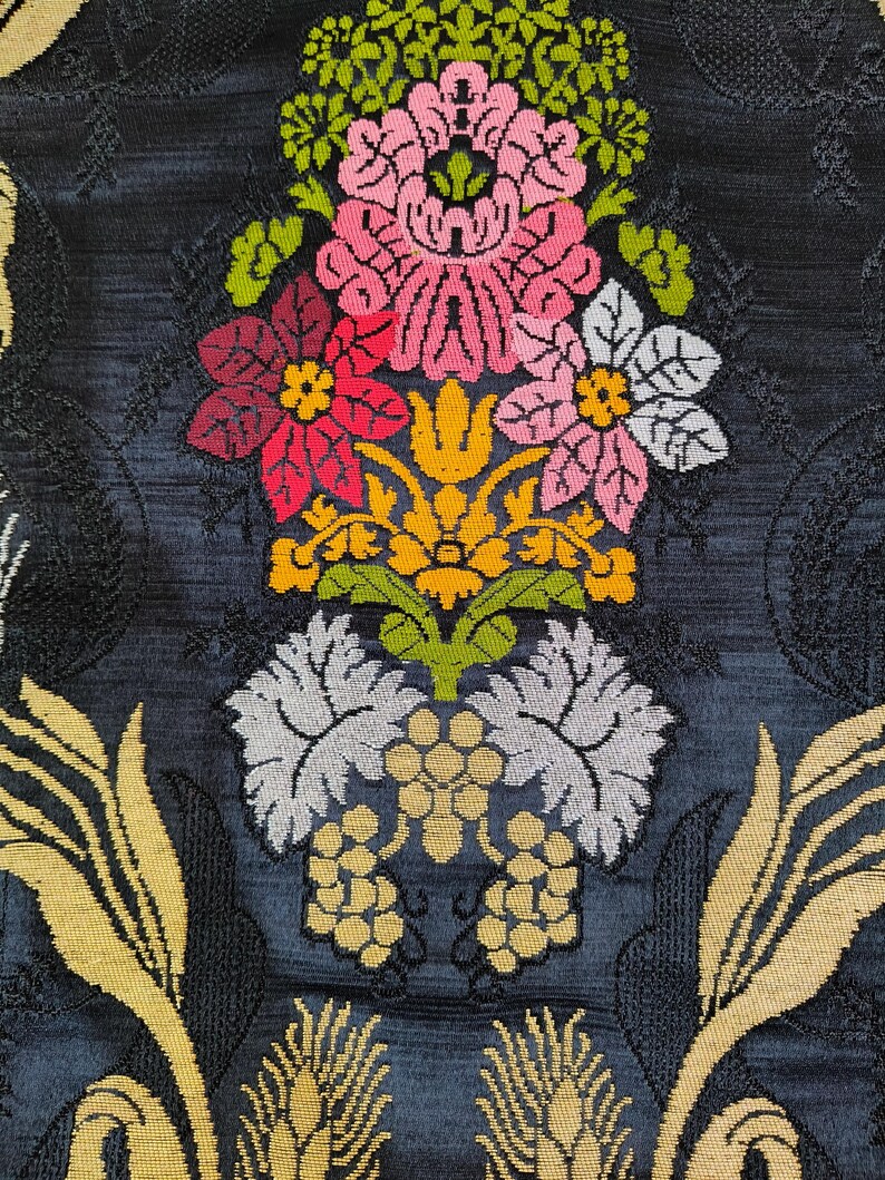 Blackbanarasi Tibetan Brocade Handmade Brocade Varanasi Handloom ...