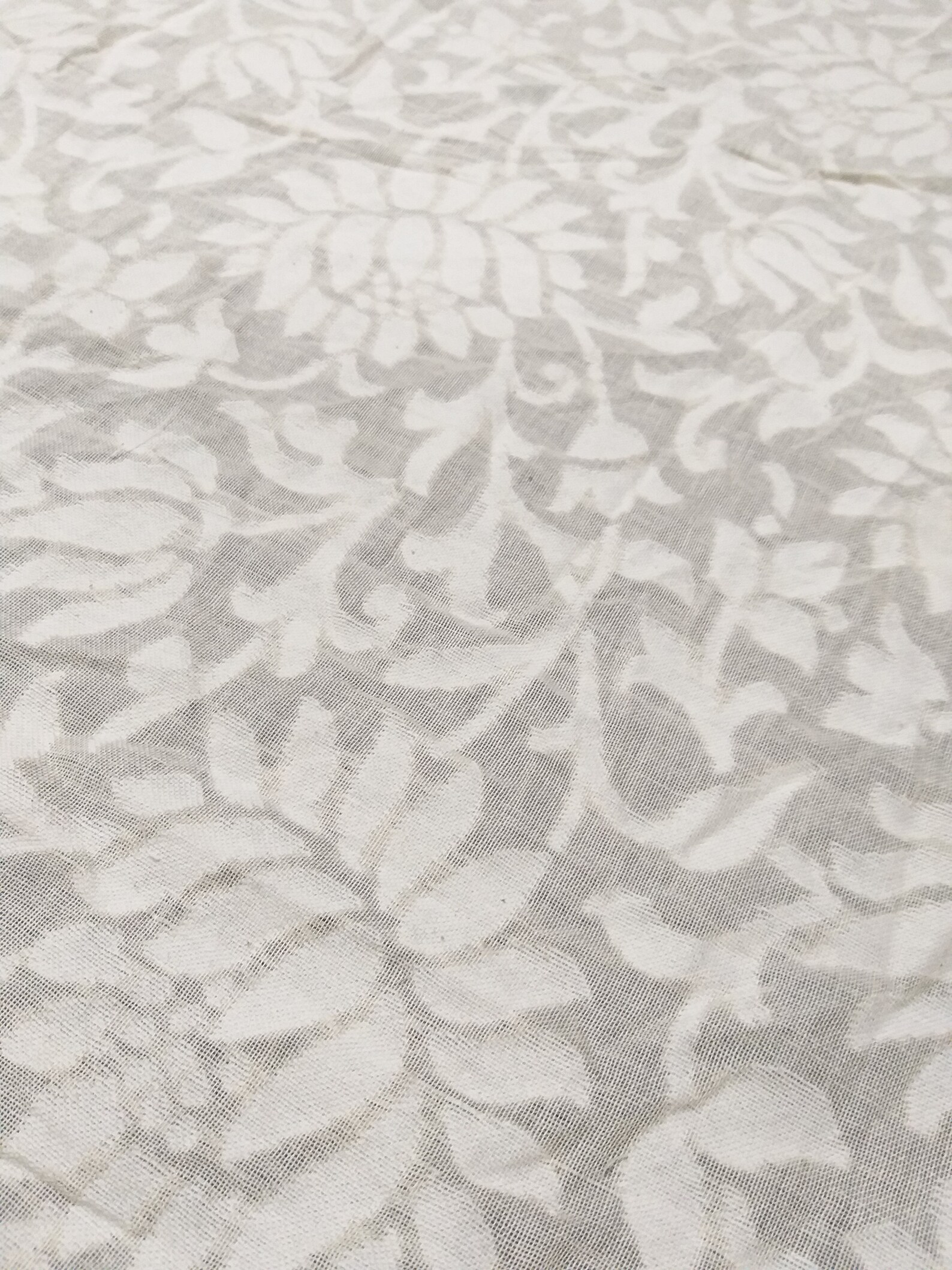 White Cutwork Fabric Handmade Cotton Fabric Handloom Cotton Fabric ...