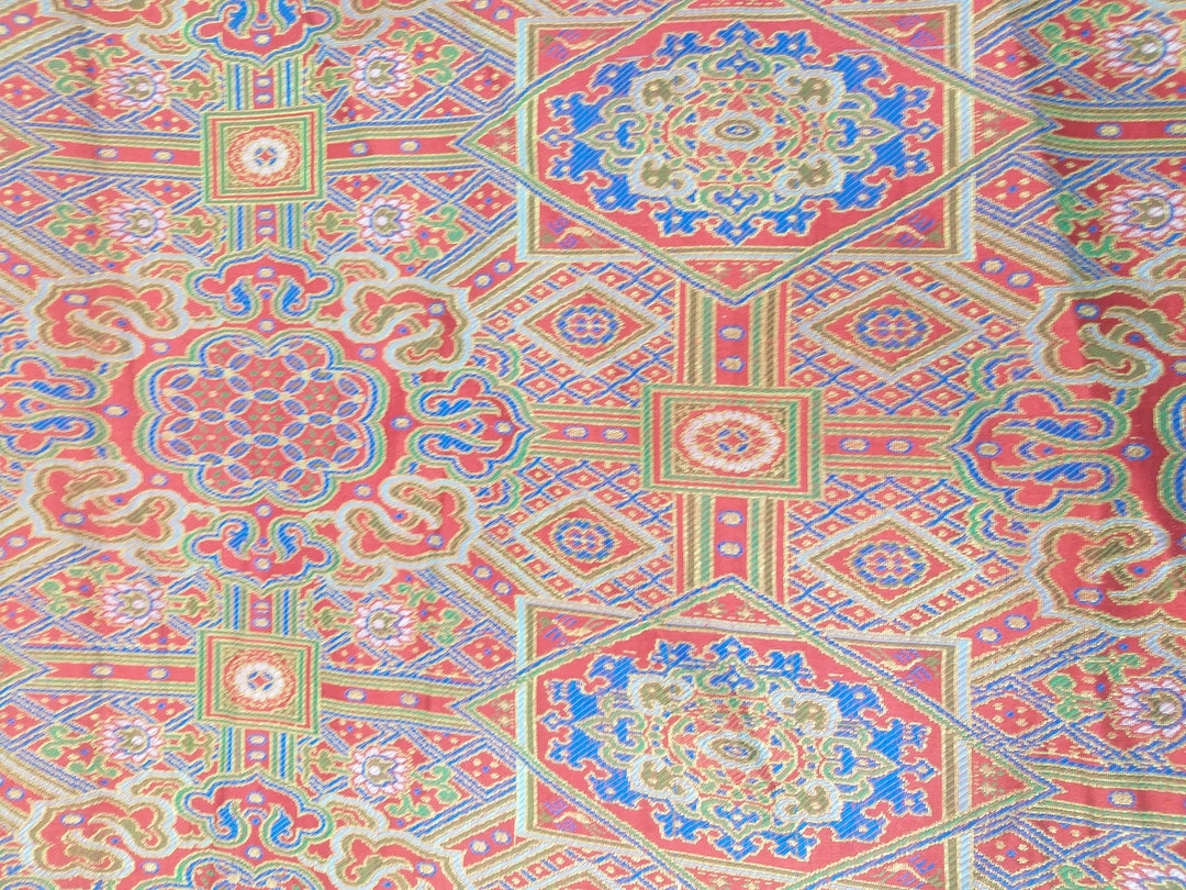 Handmade Tibetan Brocade Handmade Varanasi Handloom Brocade Flower ...