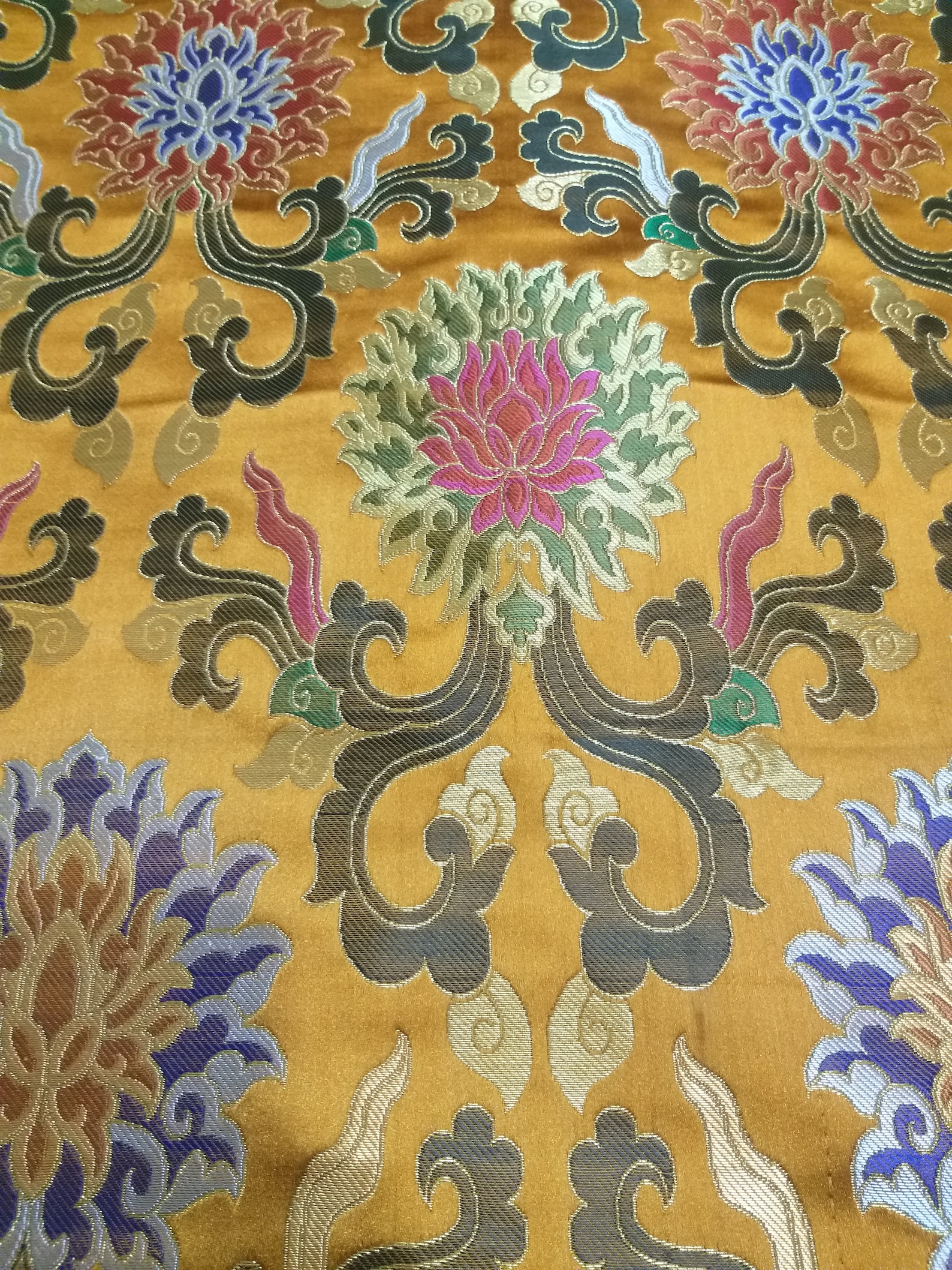Floral Banarasi Brocade Tibetan Brocade Handmade Brocade - Etsy