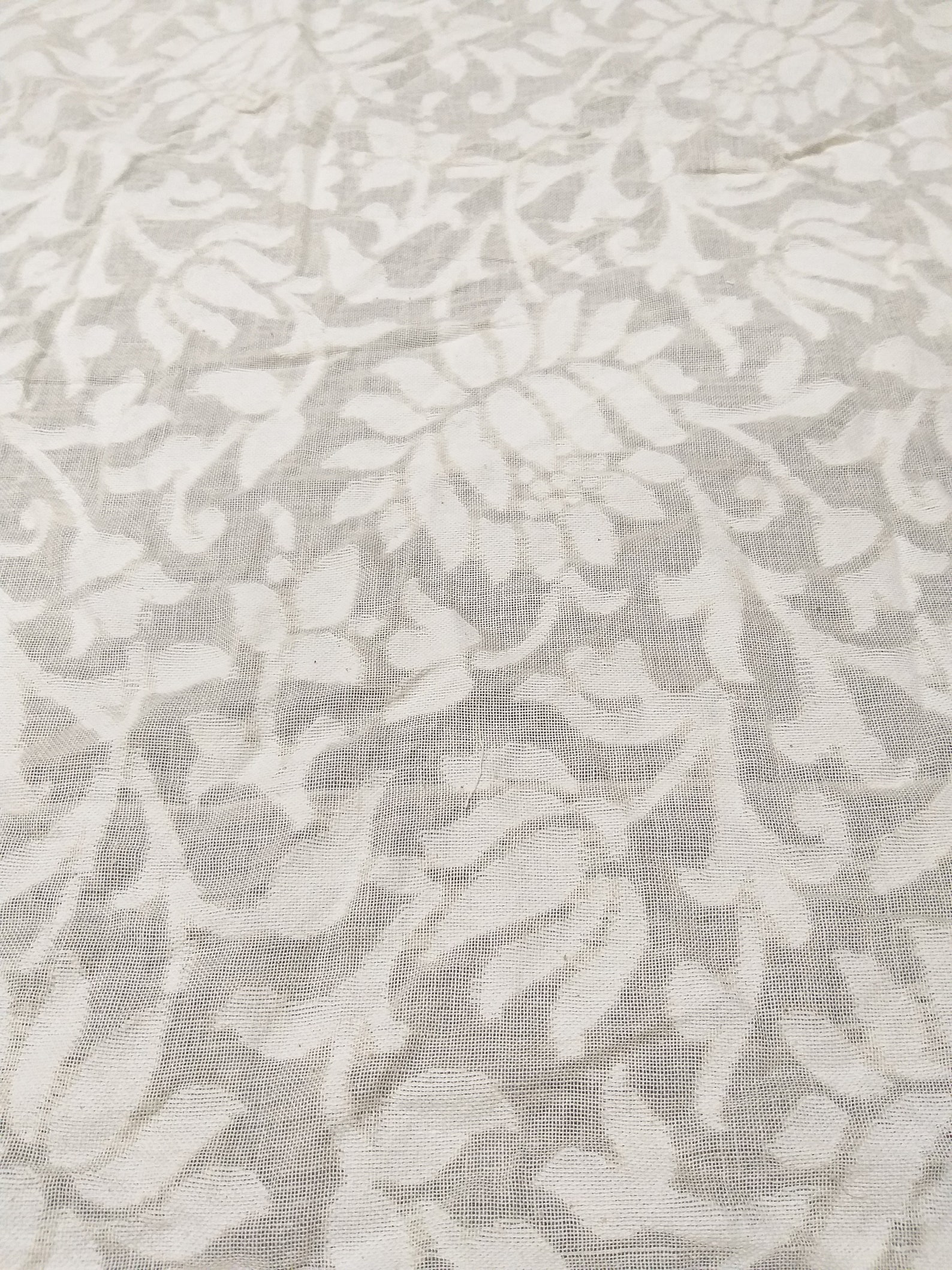 White Cutwork Fabric Handmade Cotton Fabric Handloom Cotton Fabric ...