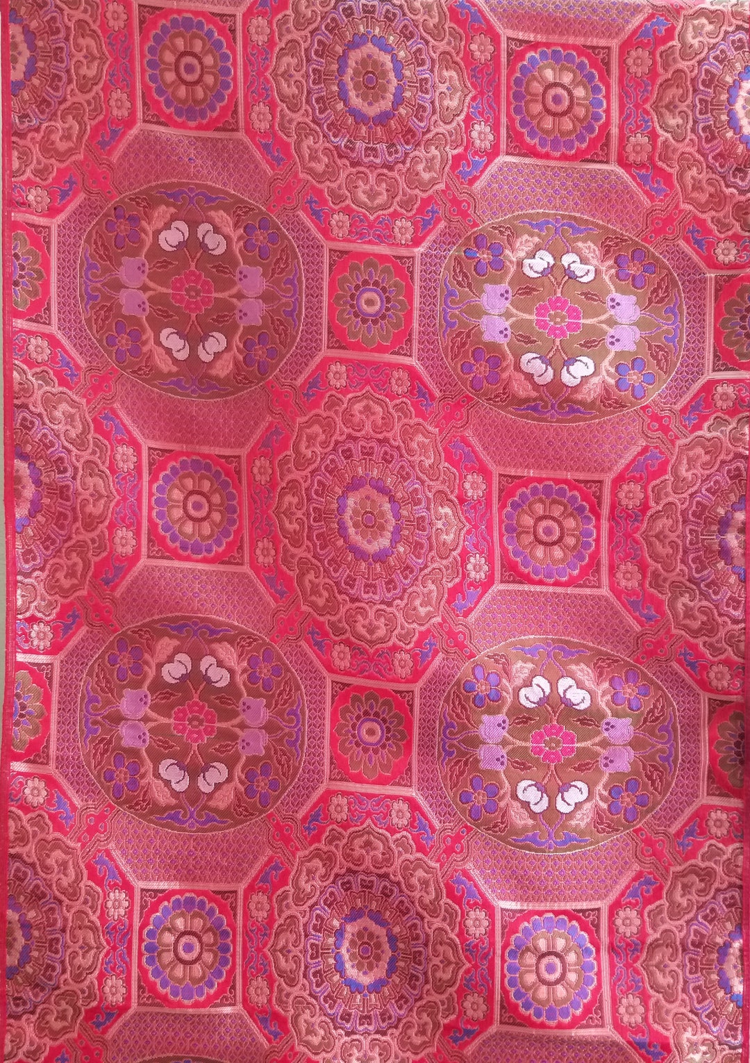 Tibetan Brocade,handmade Brocade,banarasi Handloom Brocade,flower ...