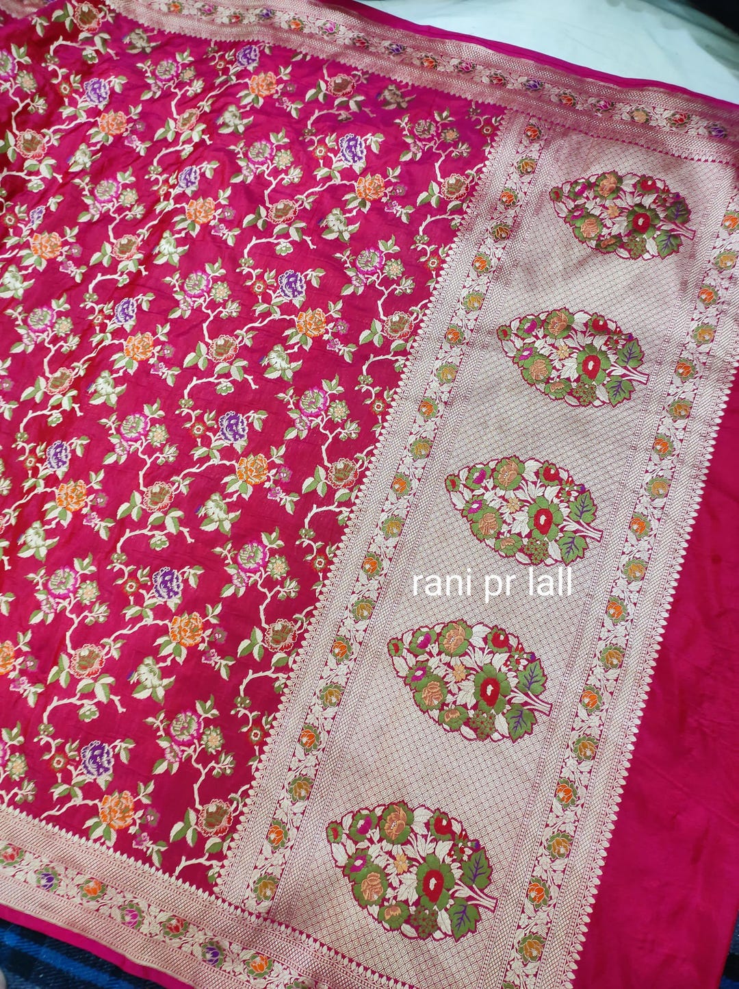 Rani Color Pure Silk Saree Banarasi Saree Pure Silk Saree Traditional ...