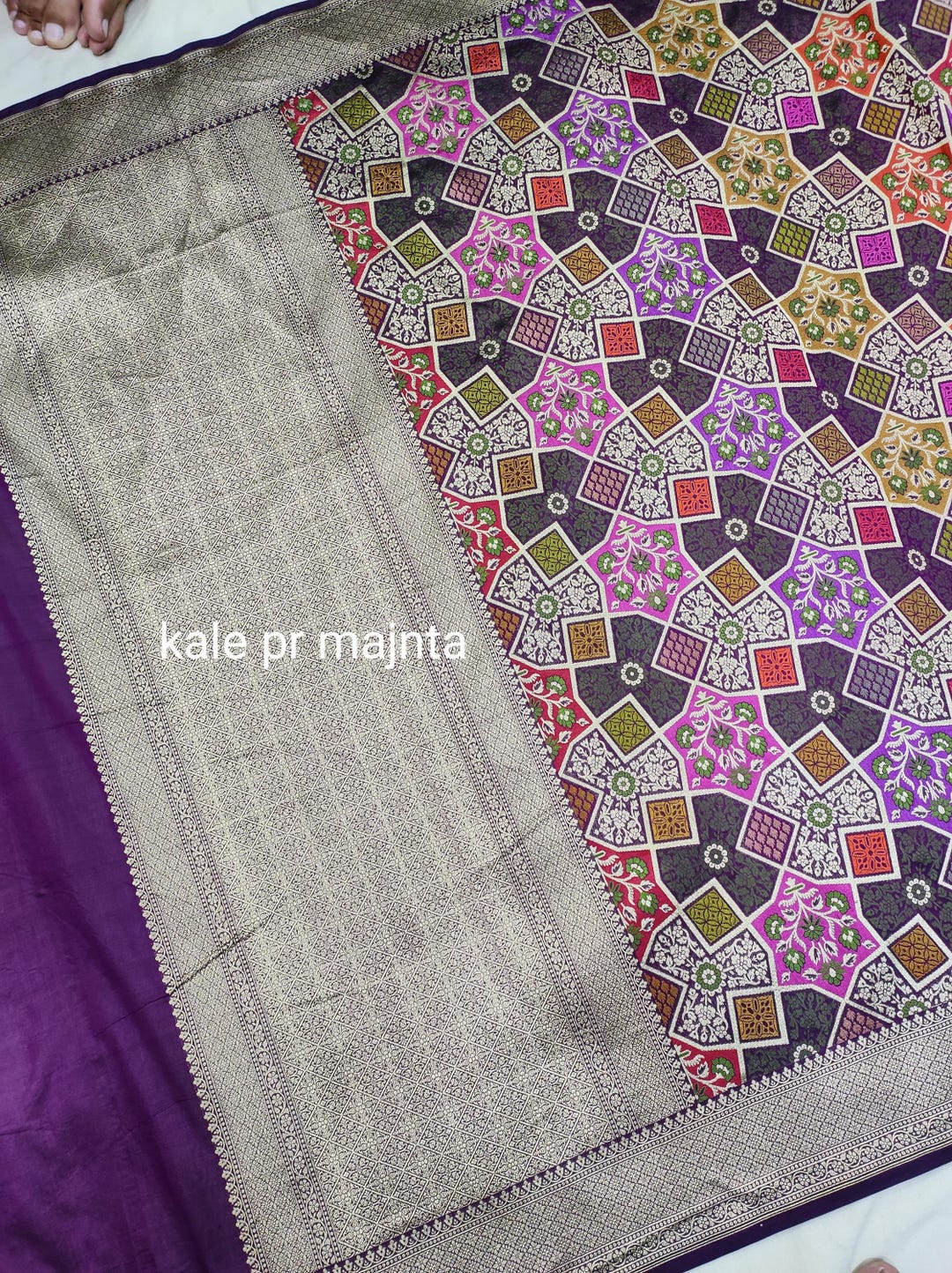 Magenta Color Silk Sari Traditional Banarasi Saree Saree for Wedding ...
