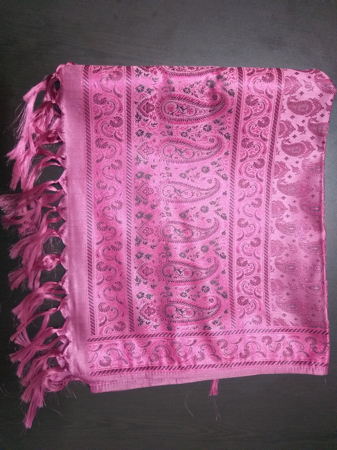 Dark Pink Stole Woven Stole Designer Stole Fancy Stole Art Silk Stole ...