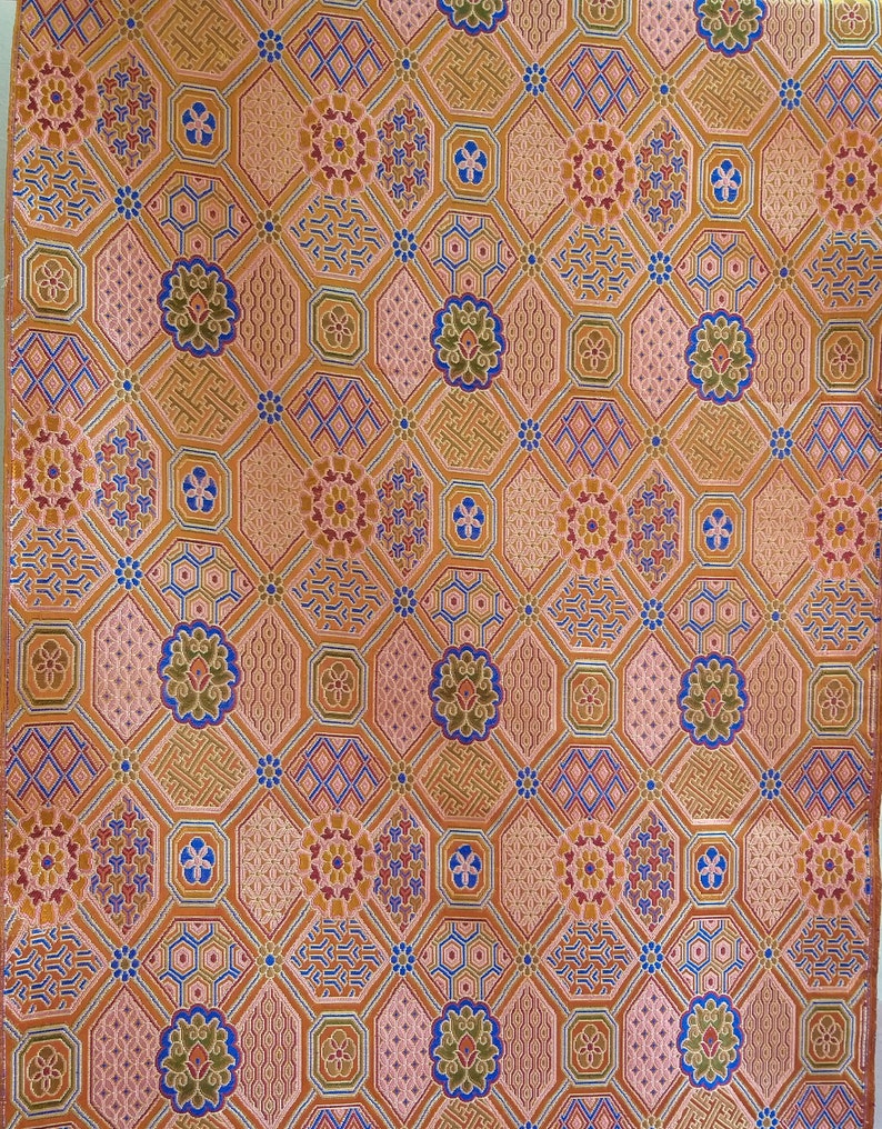 Banarasi Tibetan Brocade Handloom Brocade Indian Brocade Floral Brocade ...