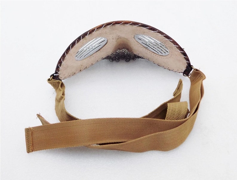 Tank Operators Mask WWI Iron Leather Chain Mail,splinter,vintage ...