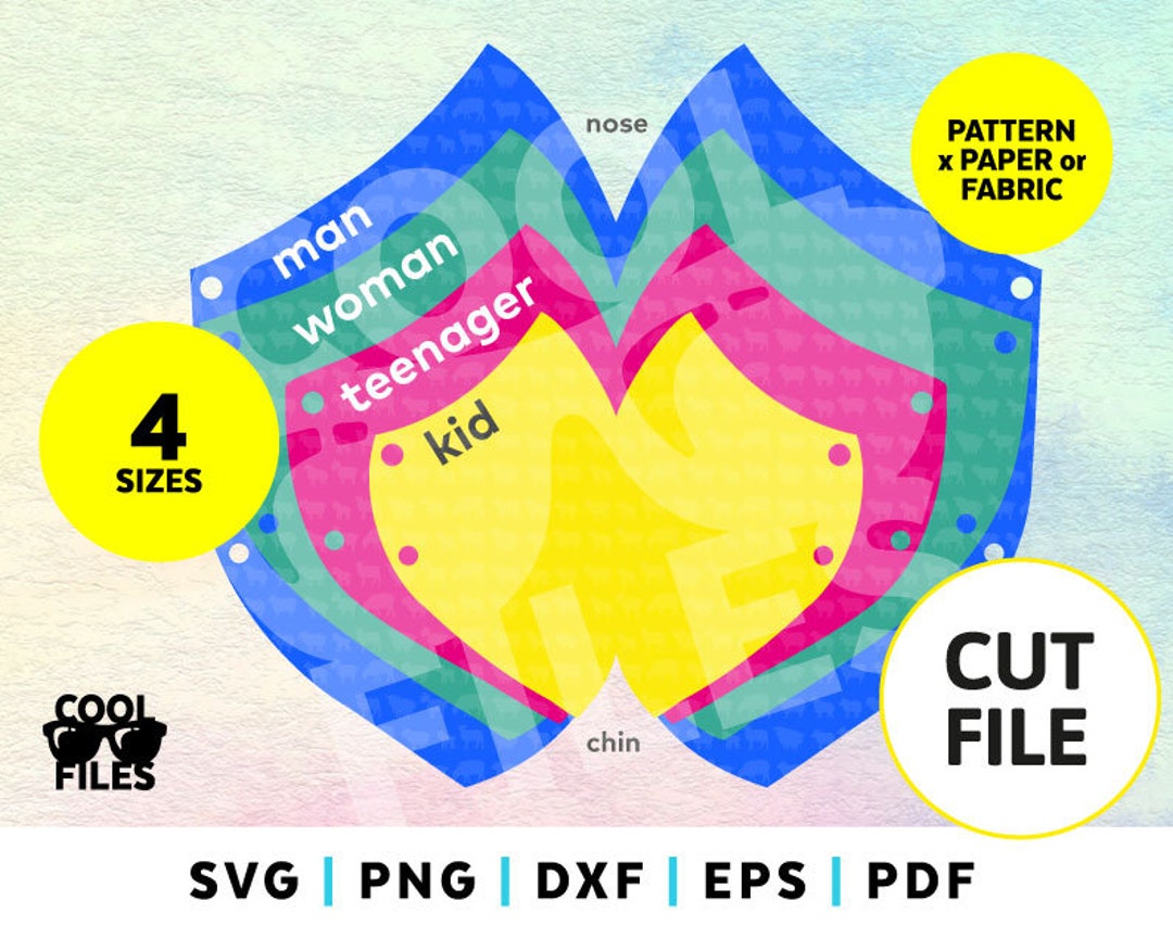 Pattern Face Mask - Vector Eps, Svg - Printable File - Digital - Do It ...
