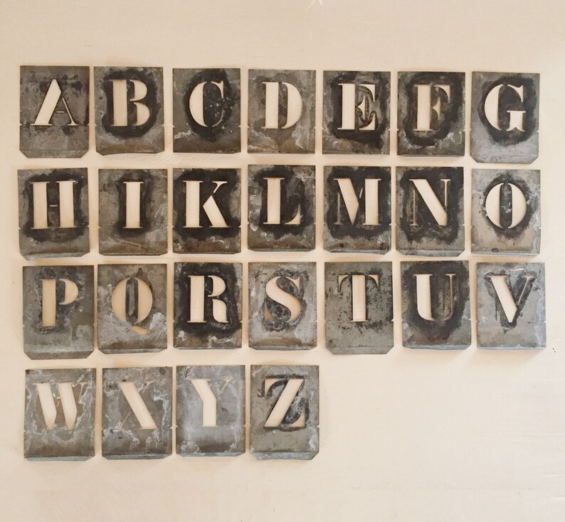 Uralte Buchstaben Schablone aus Zink einzeln Buchstabe | Etsy