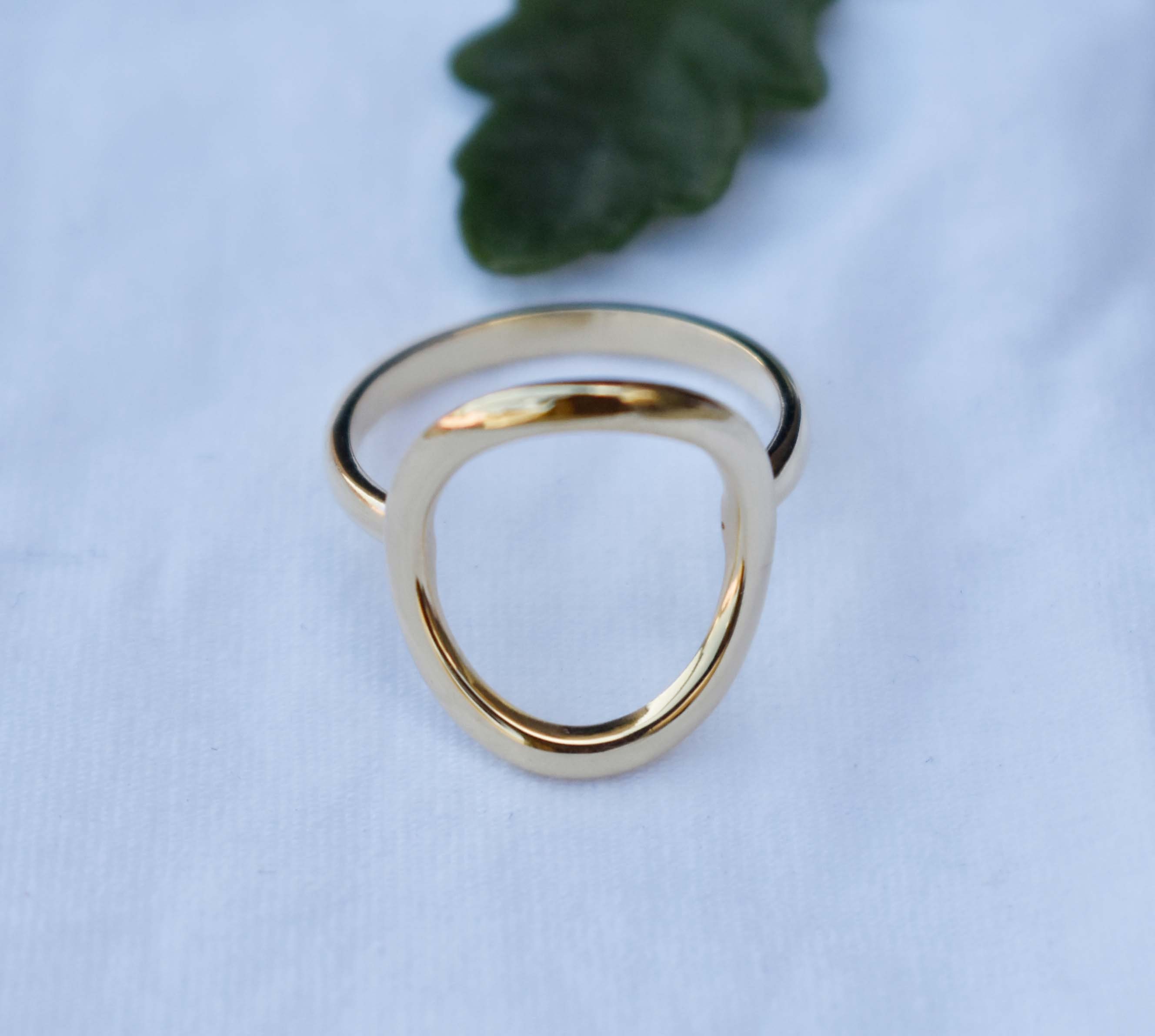 Open Circle Ringgold Wire Circle Ringbirthday Gift14k | Etsy