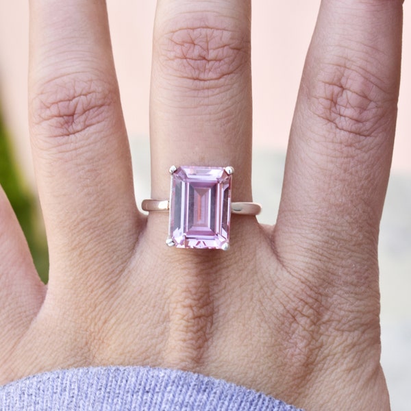 Pink Gemstone Ring - Etsy