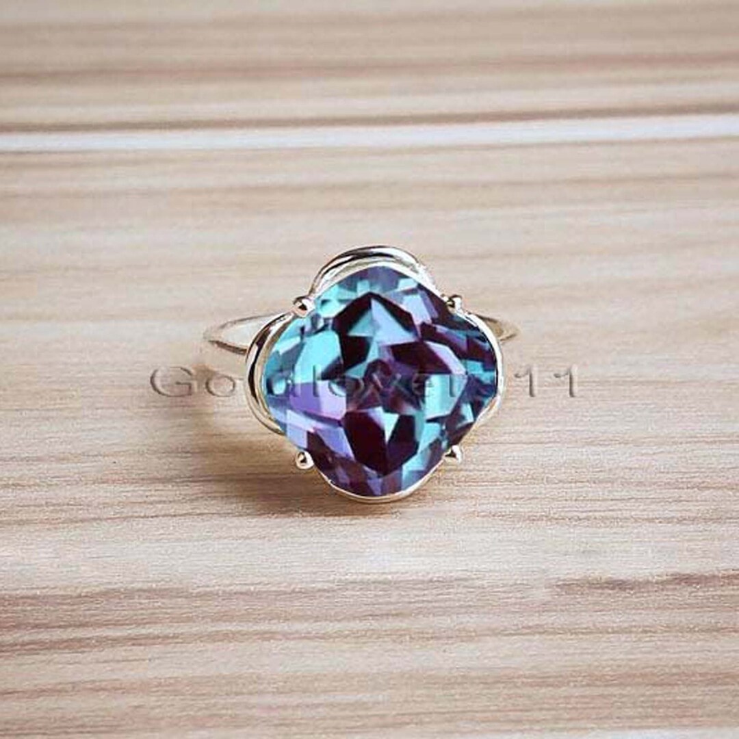Alexandrite Ring 925 Sterling Silver Ring for Women Elegant Ring ...