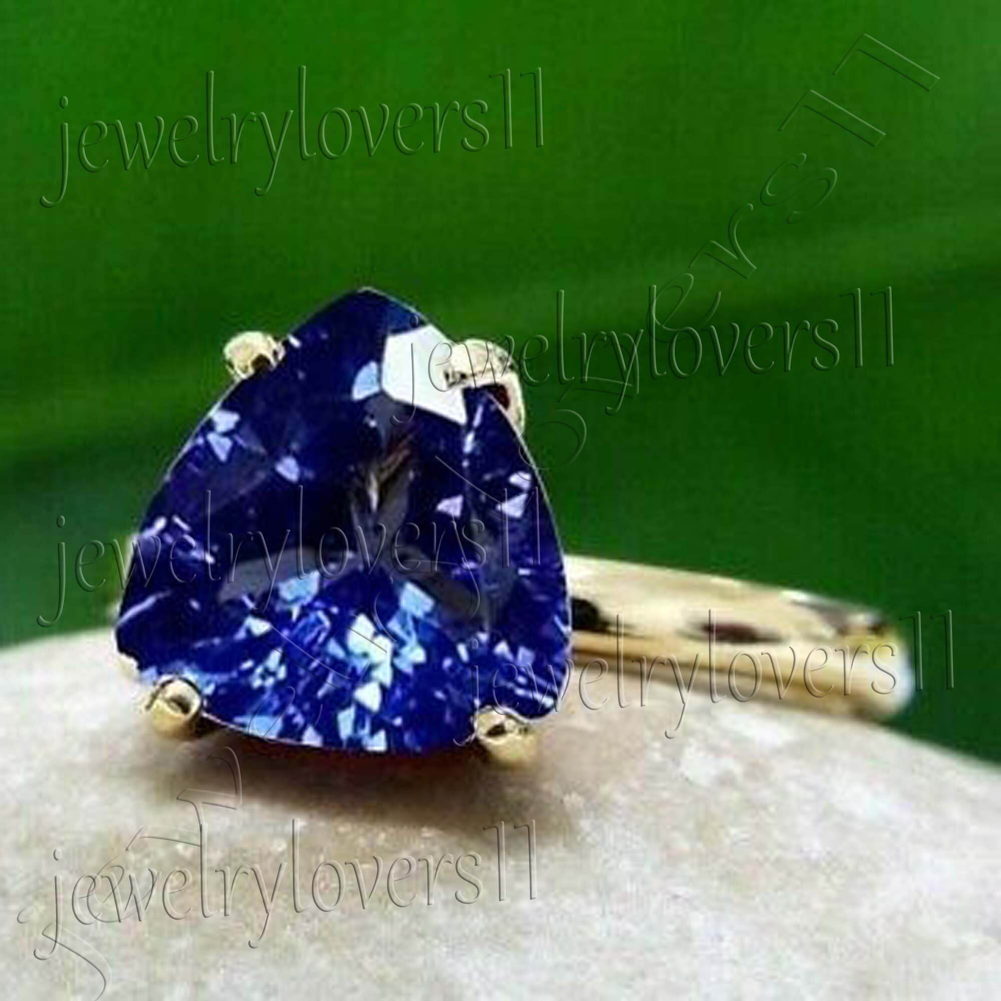 Natural Trillion Tanzanite Ring 925 Sterling Silver Ring for - Etsy