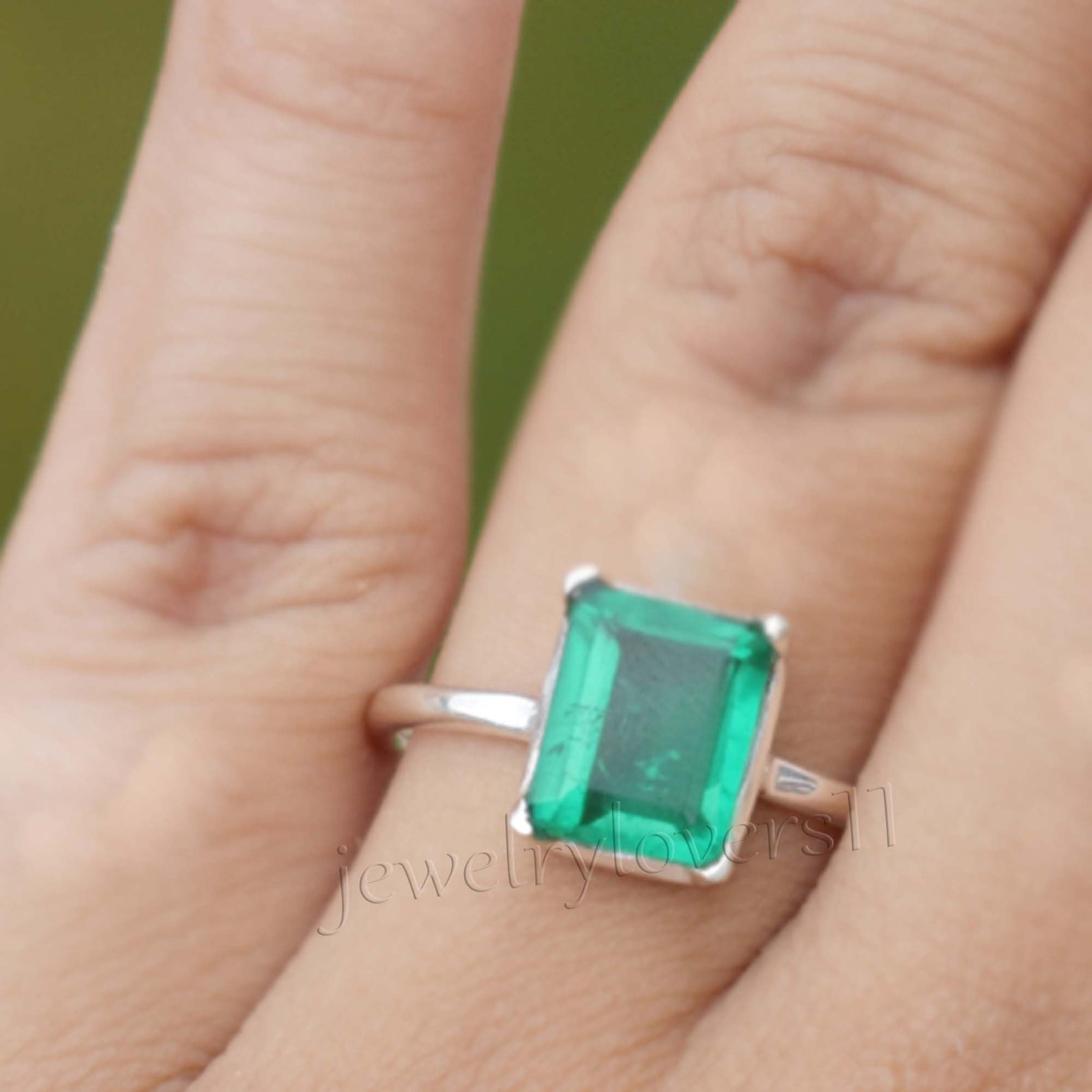 Natural Columbian Emerald Ring 925 Sterling Silver Handmade - Etsy