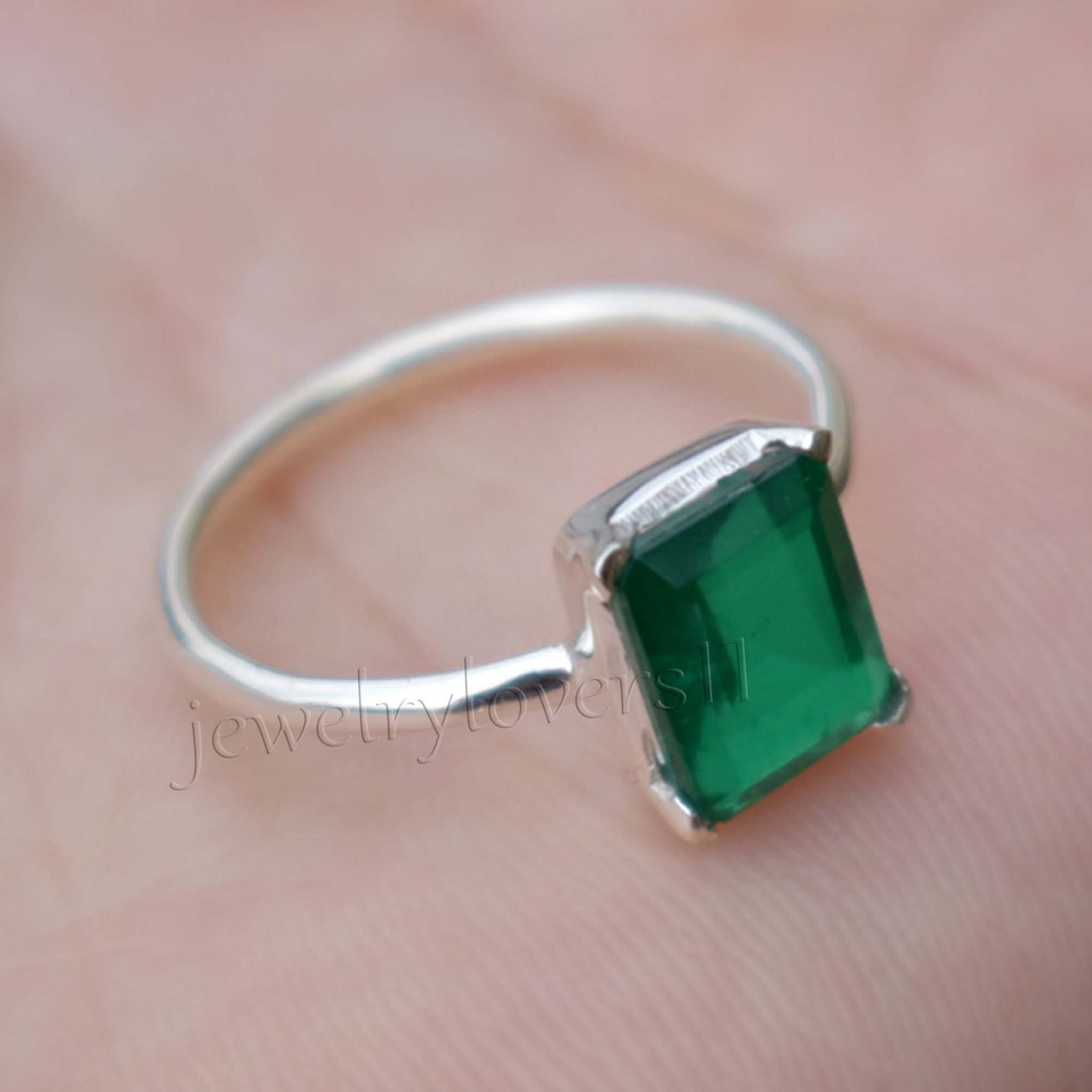 Natural Columbian Emerald Ring 925 Sterling Silver Handmade - Etsy