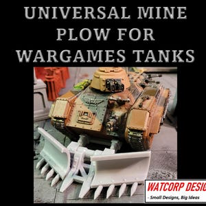 Universal Mine Plow for Wargames Tanks - Etsy