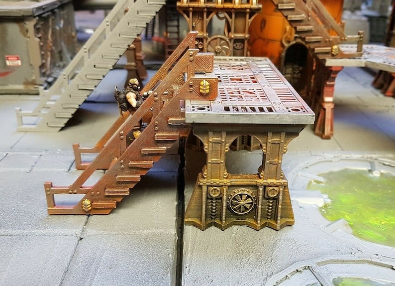 1/2 Height 67mm Industrial Stairs Warhammer Necromunda | Etsy