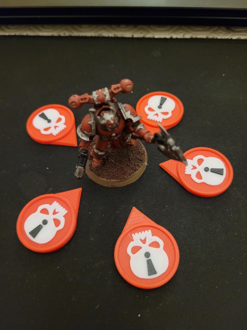 24mm Pre-coloured Battleshock Markers - Etsy