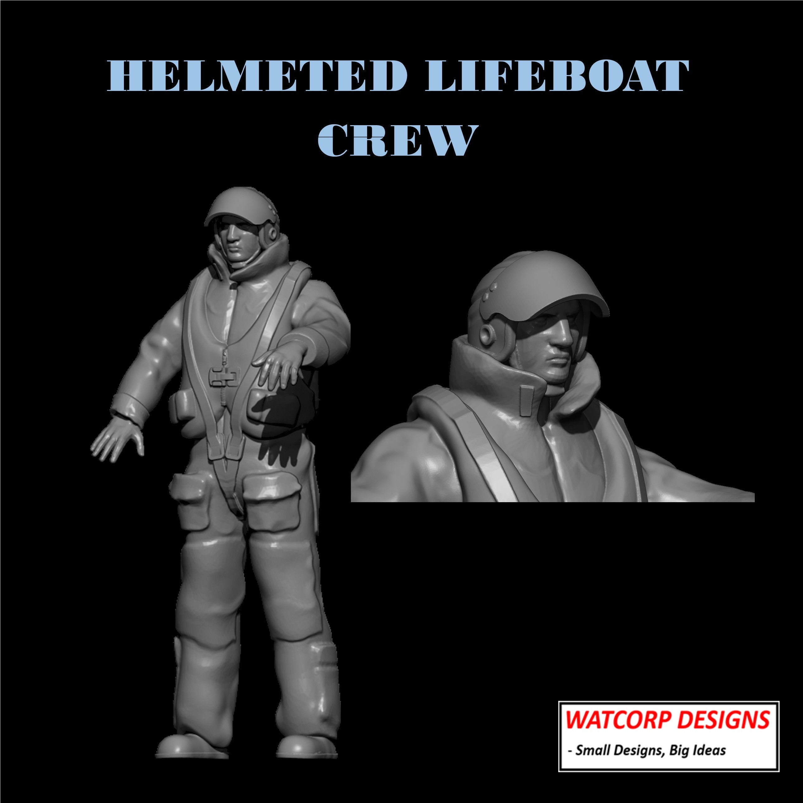 1:12 Scale Lifeboat Crew With Helmets - Etsy