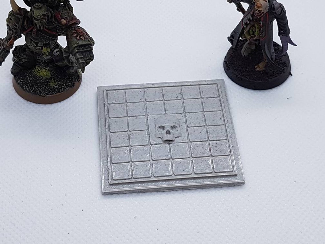 Wargames Terrain 4x Skull Design Floor Tiles - Etsy