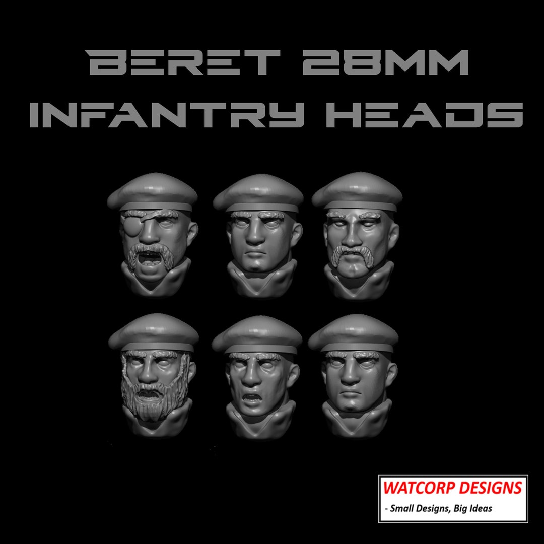 Beret Heads for 28mm Infantry Models - Etsy