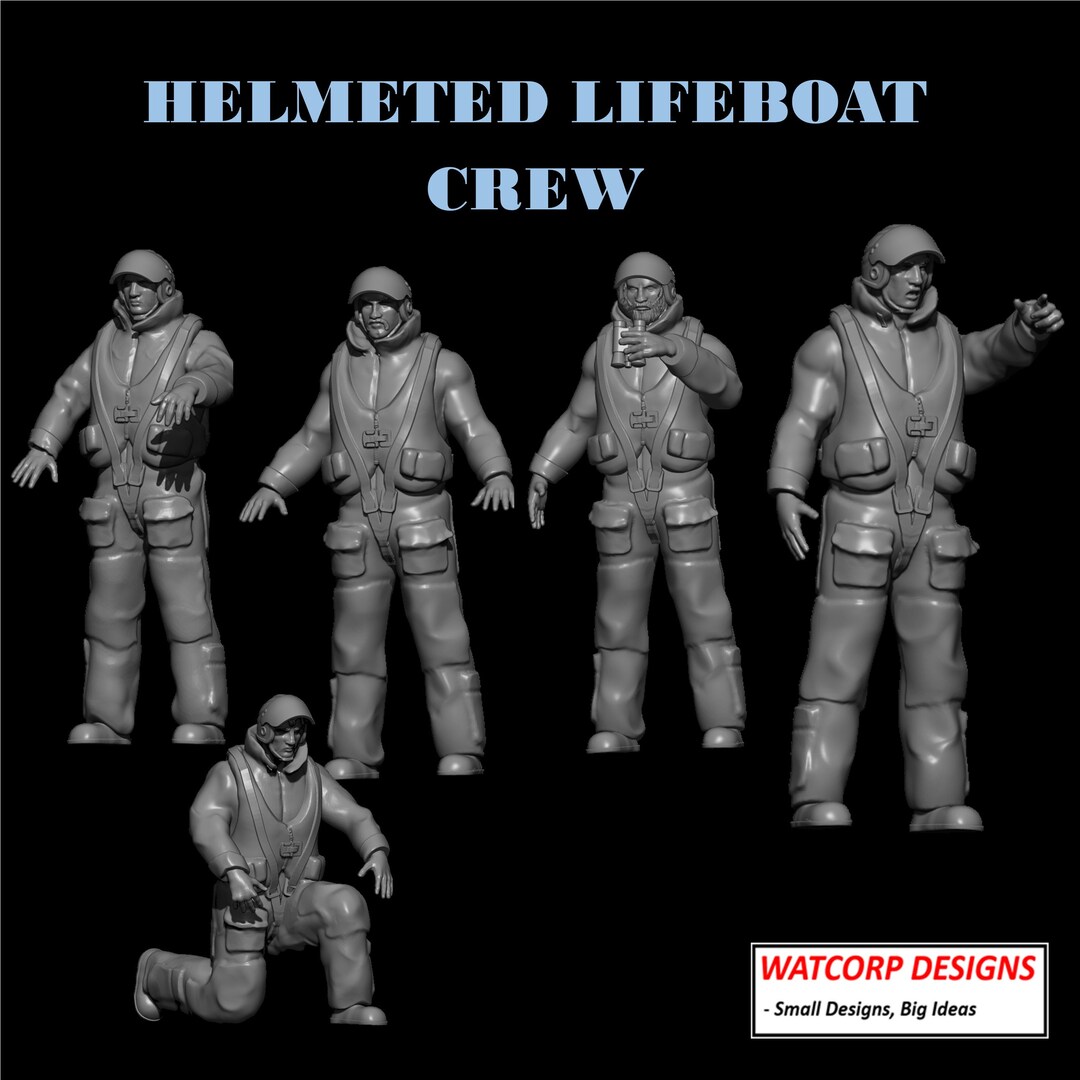 1:12 Scale Lifeboat Crew With Helmets - Etsy UK