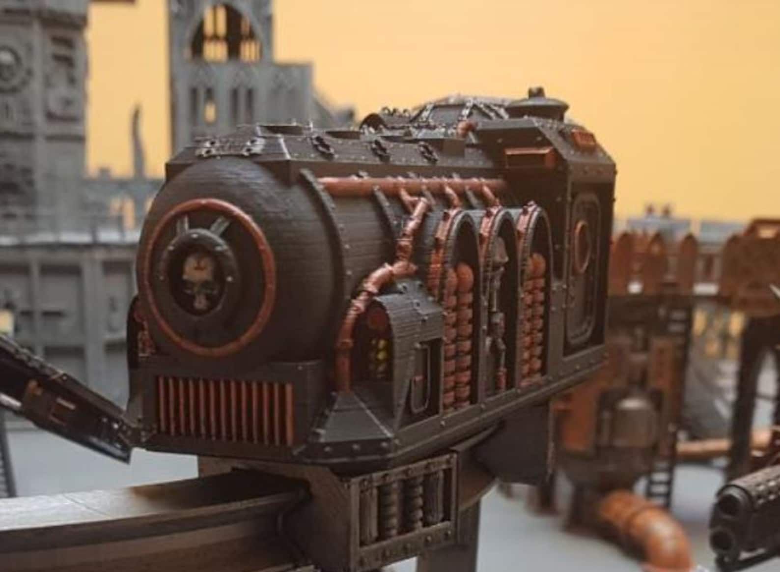 STL Gothic Train Engine for 28mm Wargame Monorail - Etsy UK