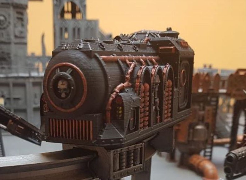 STL Gothic Train Engine for 28mm Wargame Monorail - Etsy UK