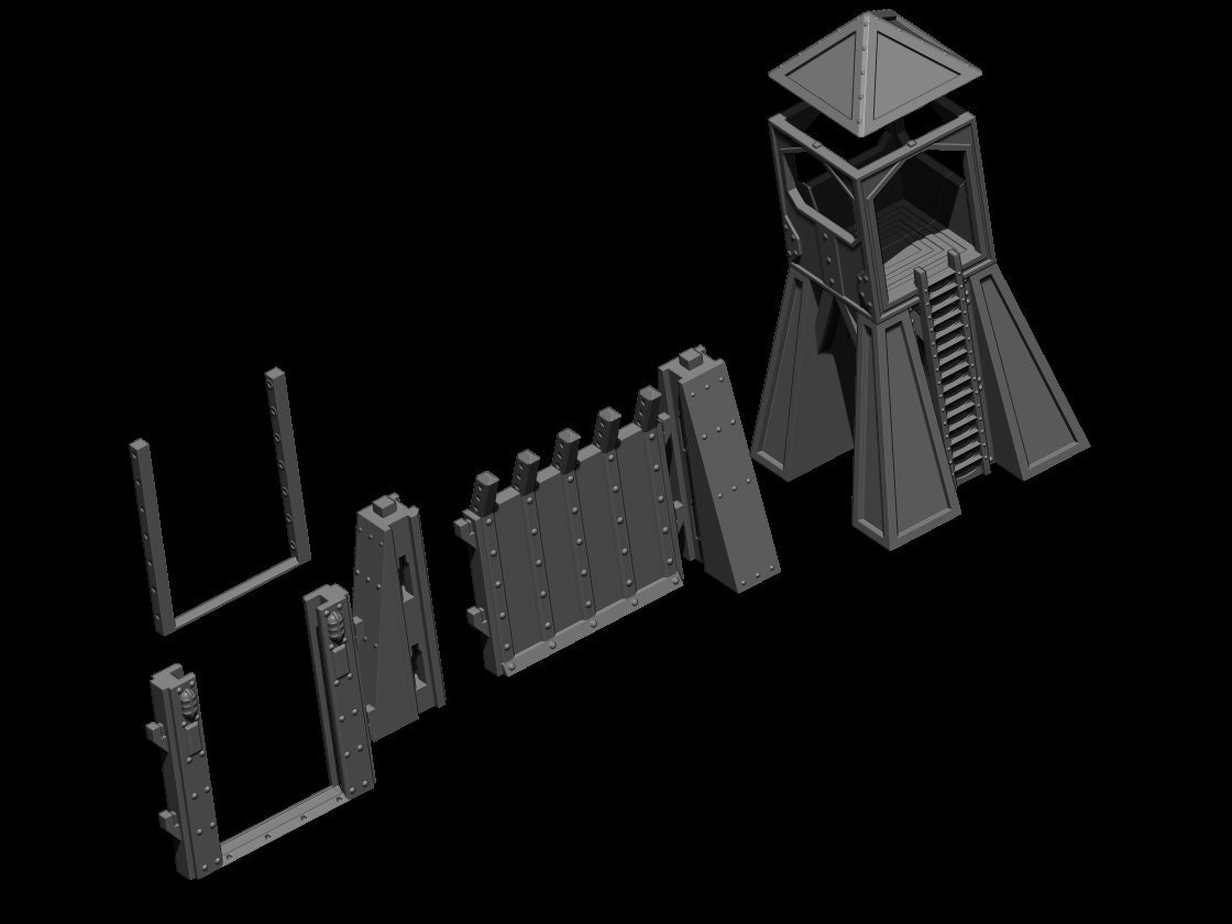 Modular Walls, Gates and Guard Towers STL - Etsy Canada