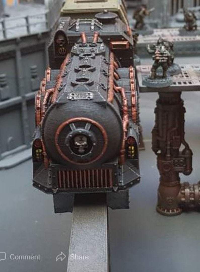 STL Gothic Train Engine for 28mm Wargame Monorail - Etsy UK